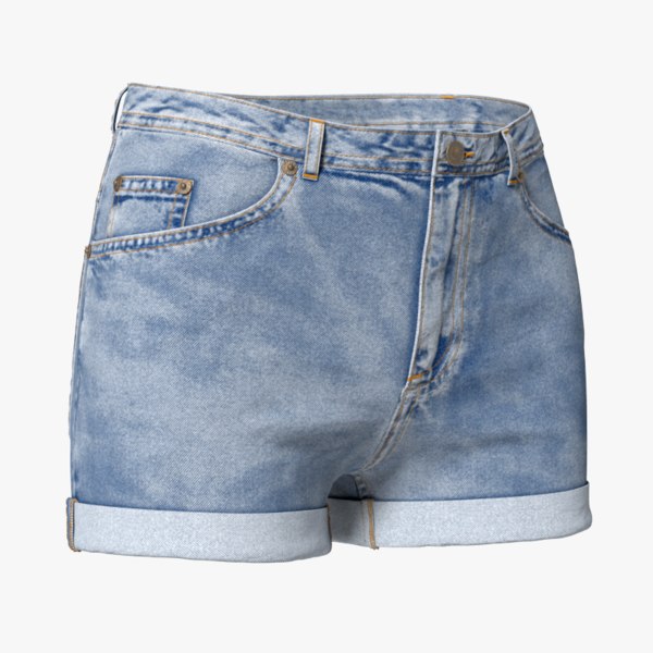 Woman s jean shorts 3D model - TurboSquid 1253751