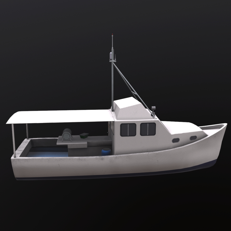Boat fishing 3D model - TurboSquid 1253786