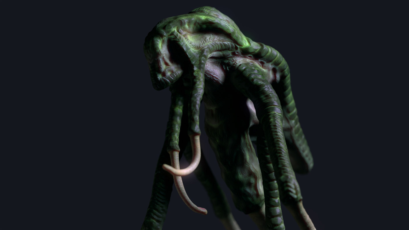 3D green alien creature - TurboSquid 1254173