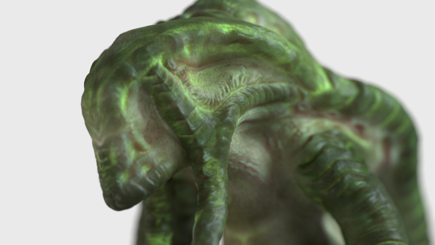 modelo 3d Criatura alienígena verde - TurboSquid 1254173