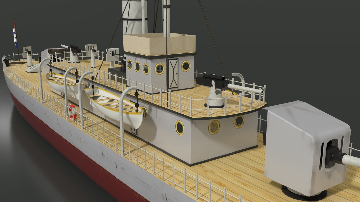 3D gunboat - TurboSquid 1254158