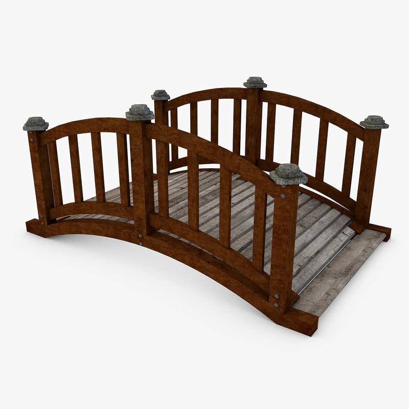 Wood bridge 3D model - TurboSquid 1254156