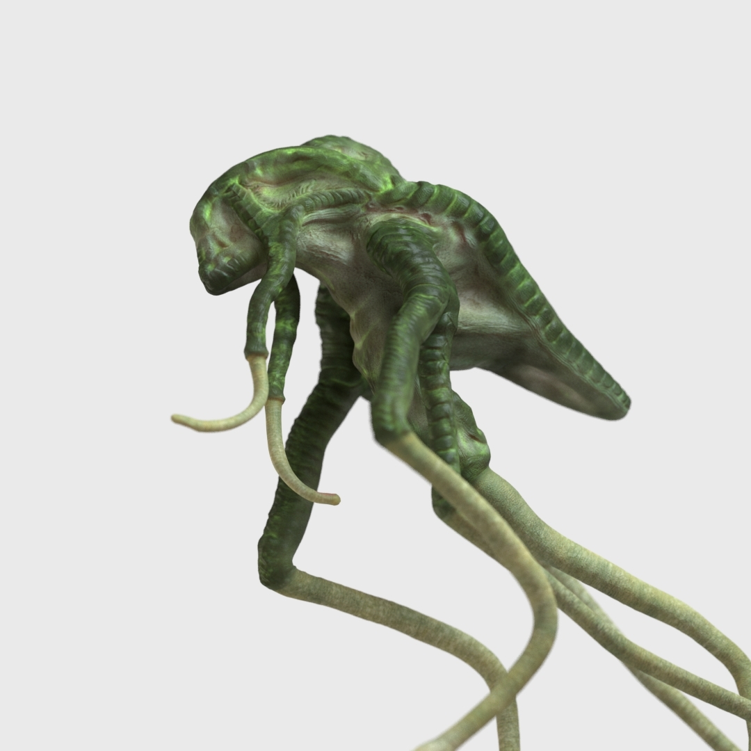 modelo 3d Criatura alienígena verde - TurboSquid 1254173
