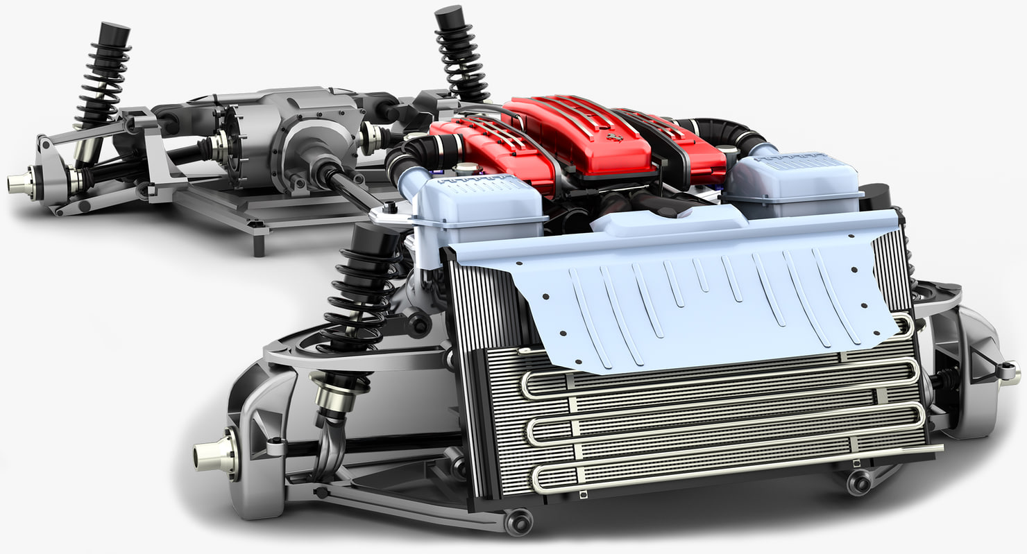 3D chassis ff awd tipo - TurboSquid 1254185