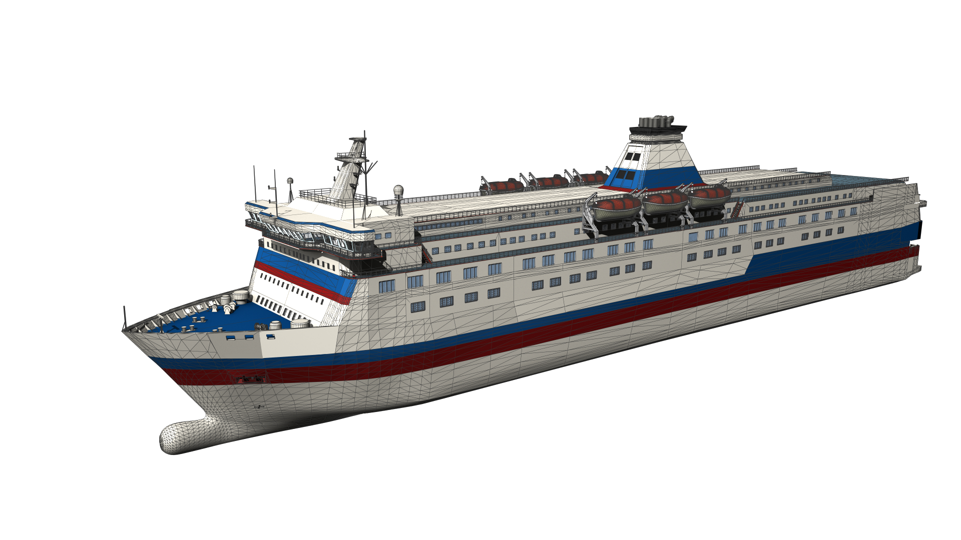 Roro passenger ferry 3D model - TurboSquid 1254212