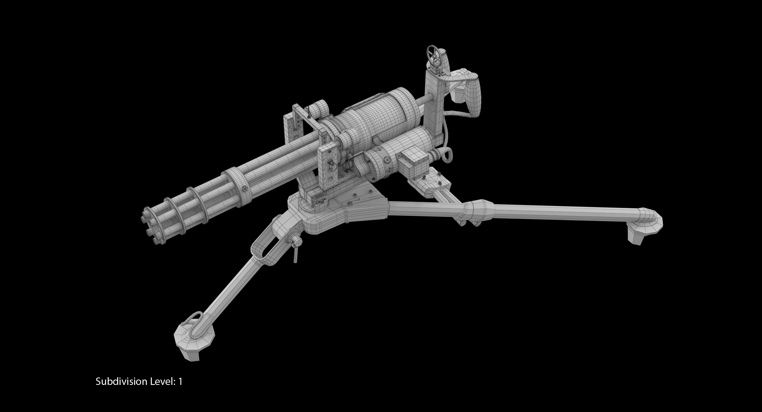 M134 미니건 삼각대 장착 흙 3D 모델 - TurboSquid 1254270