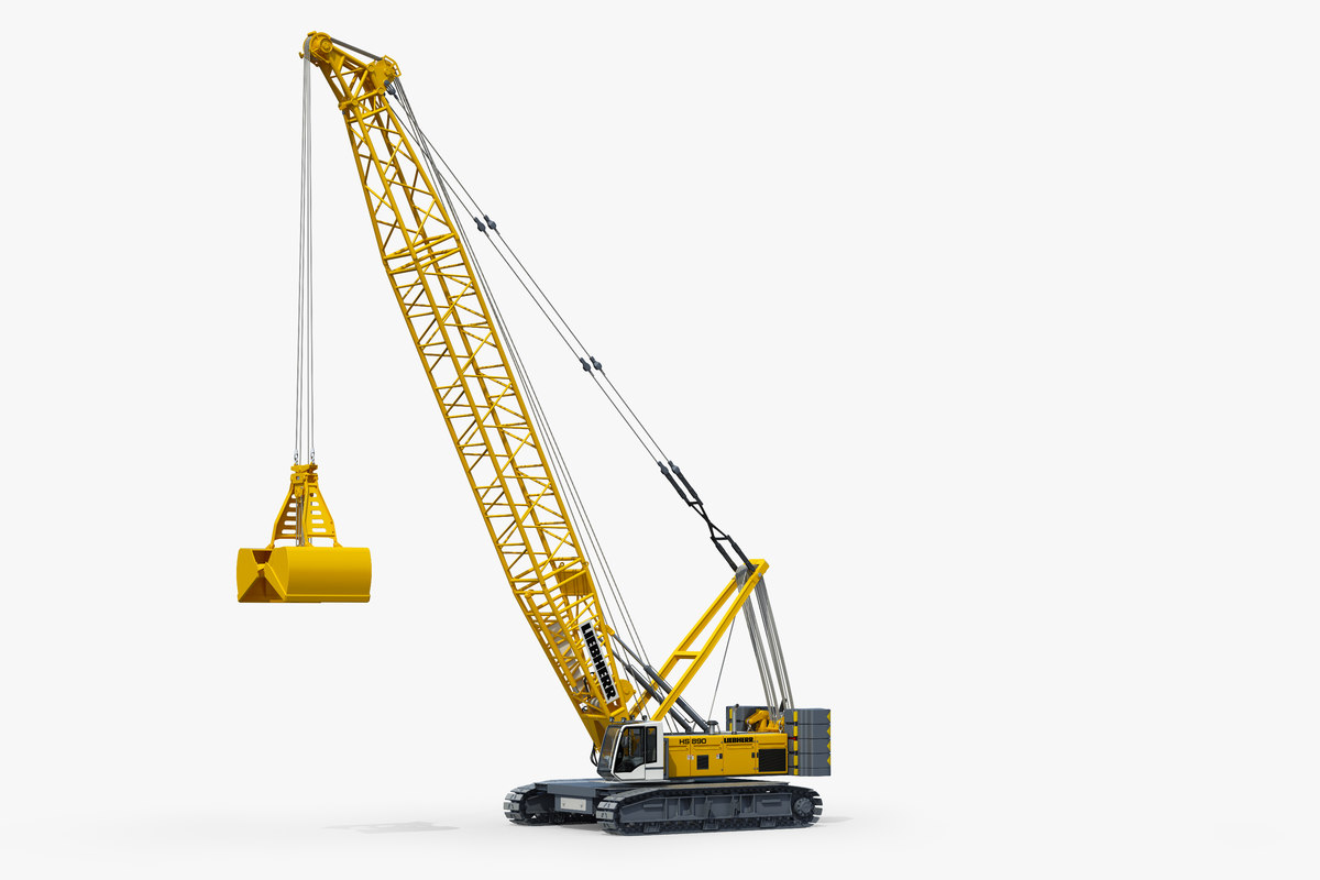 Liebherr mechanical cable clamshell 3D model - TurboSquid 1254422