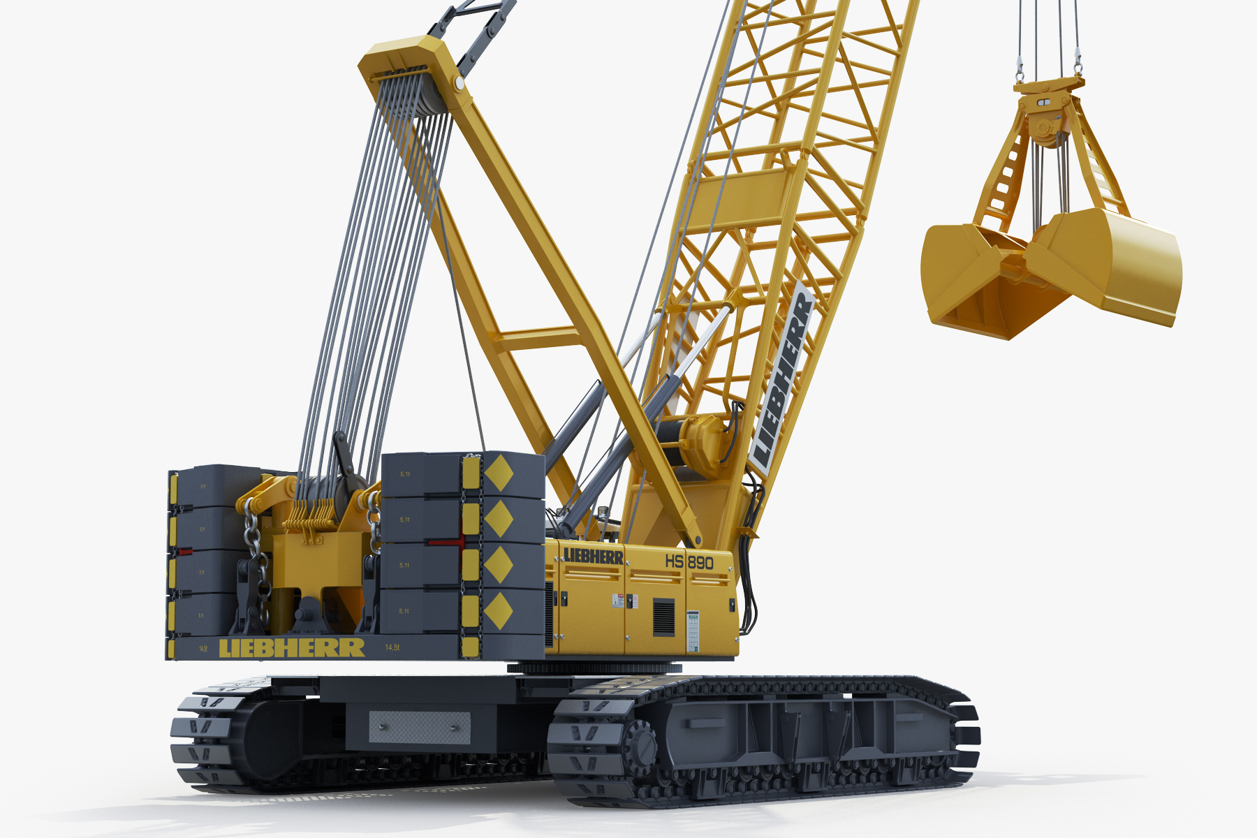 LIEBHERR Escavadeira Clamshell Mecânica Modelo 3D - TurboSquid 1254422
