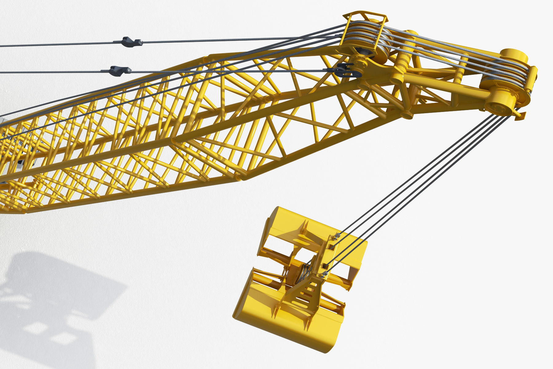 Liebherr mechanical cable clamshell 3D model - TurboSquid 1254422