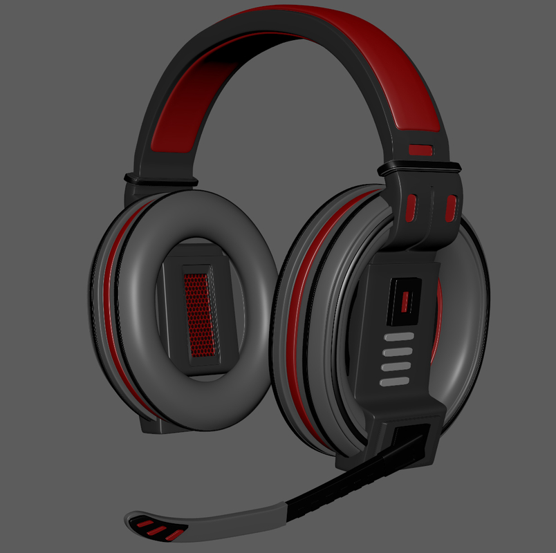 Headphones gamer head 3D - TurboSquid 1254418