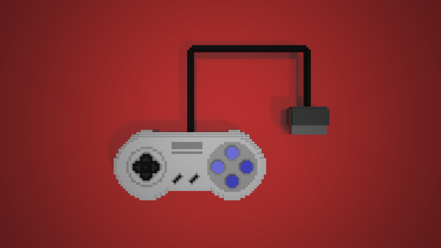 8-bit snes controller 3D model - TurboSquid 1255310