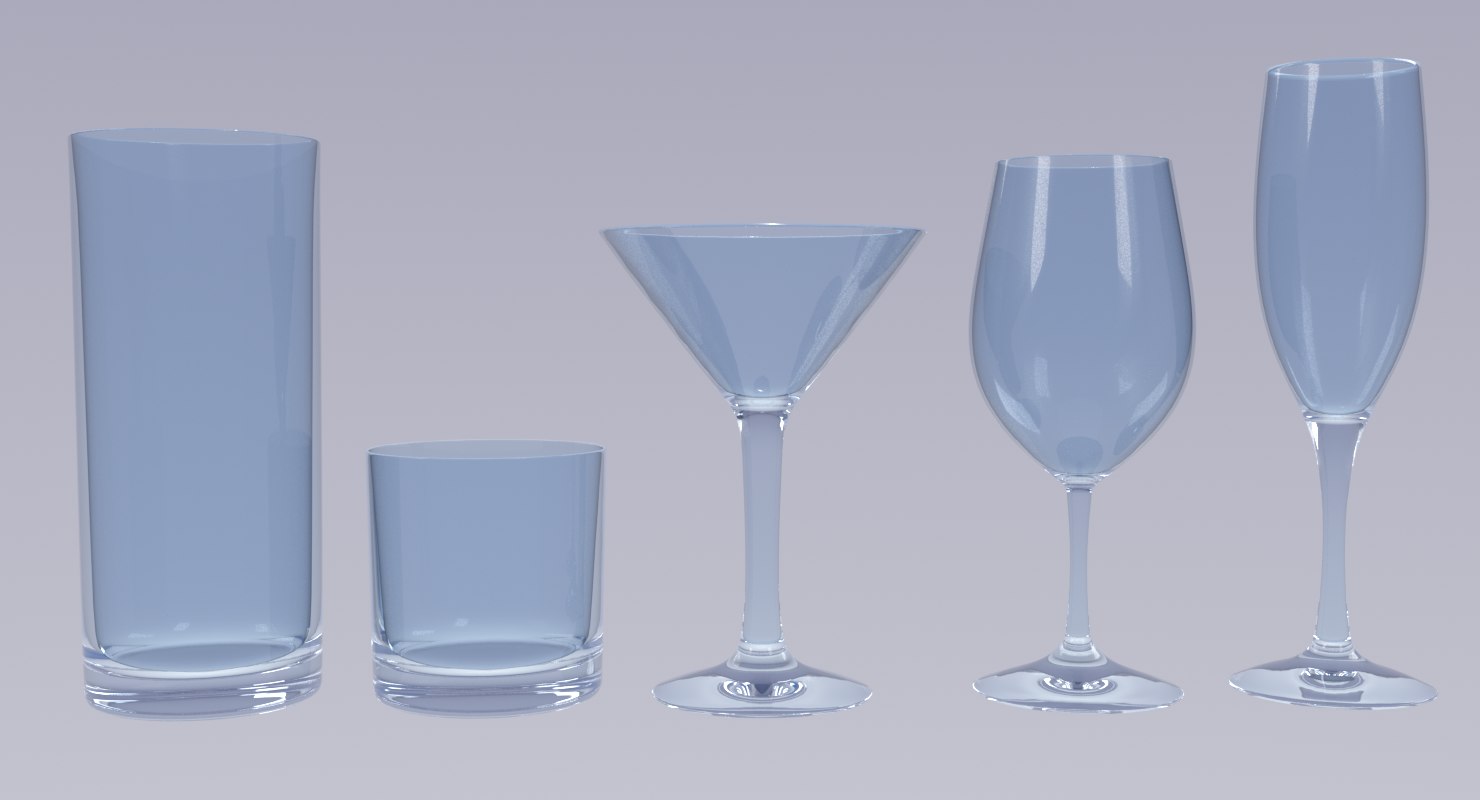 3D model glass cups - TurboSquid 1254615