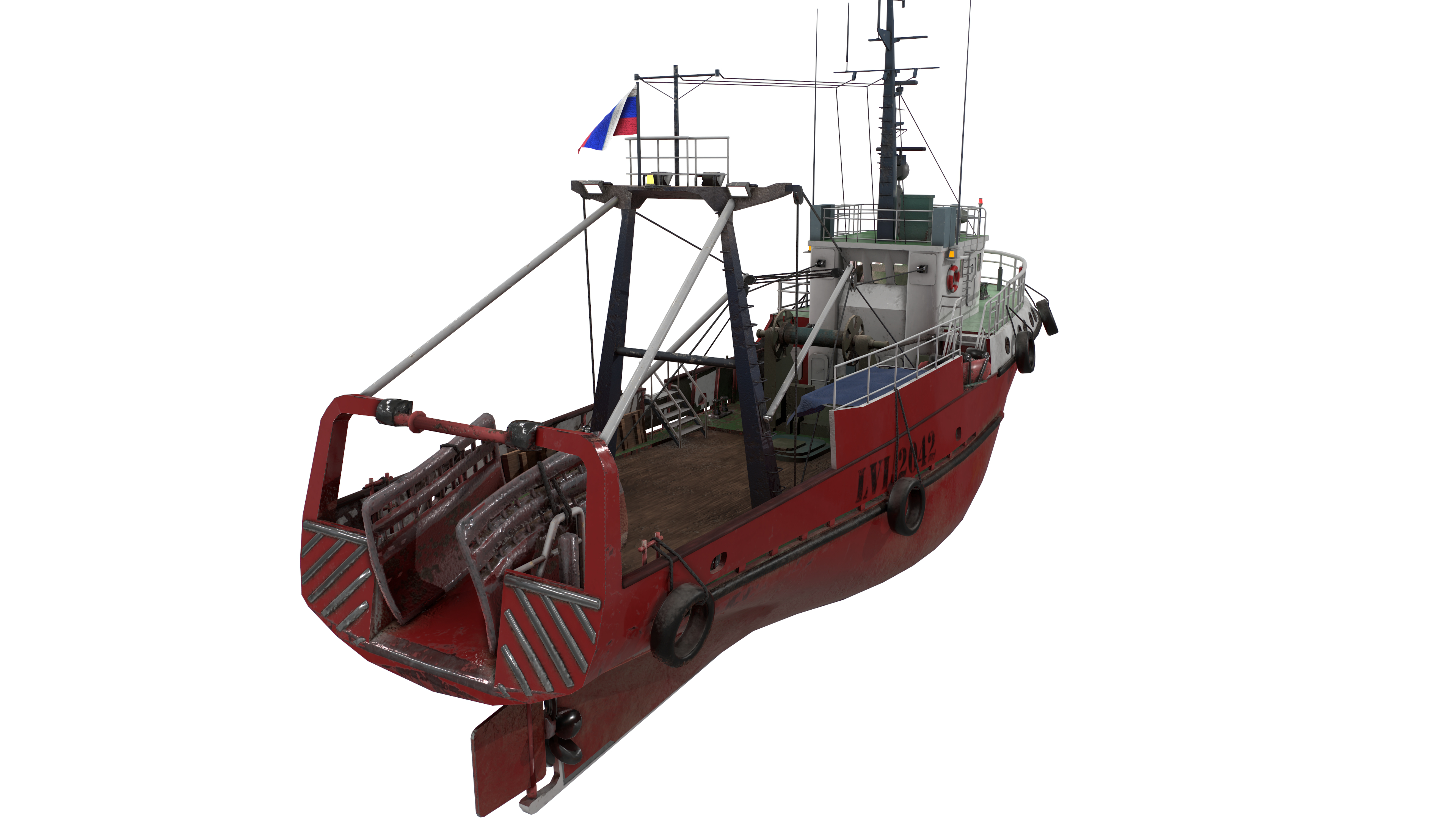 3D small-sized fishing trawler refrigerator model - TurboSquid 1254667