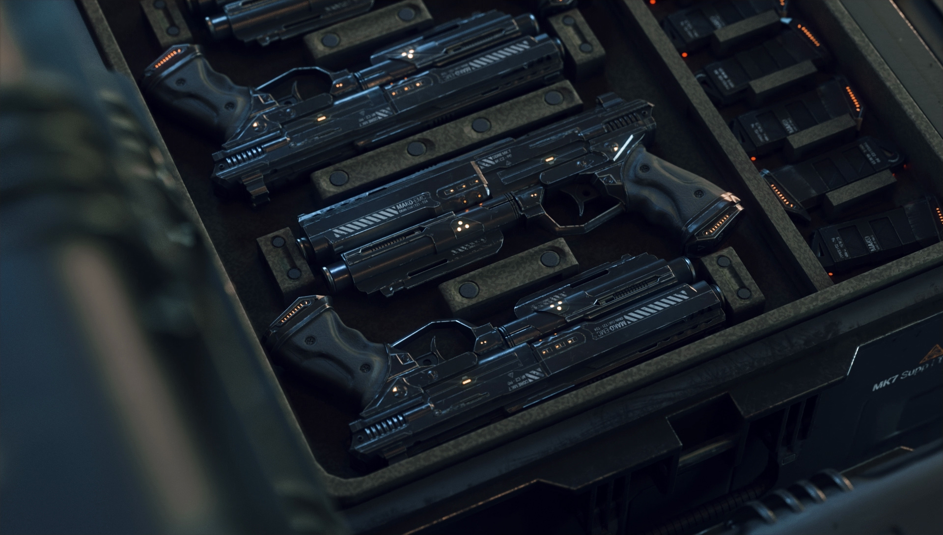 3D gun boxes scifi - - TurboSquid 1254805