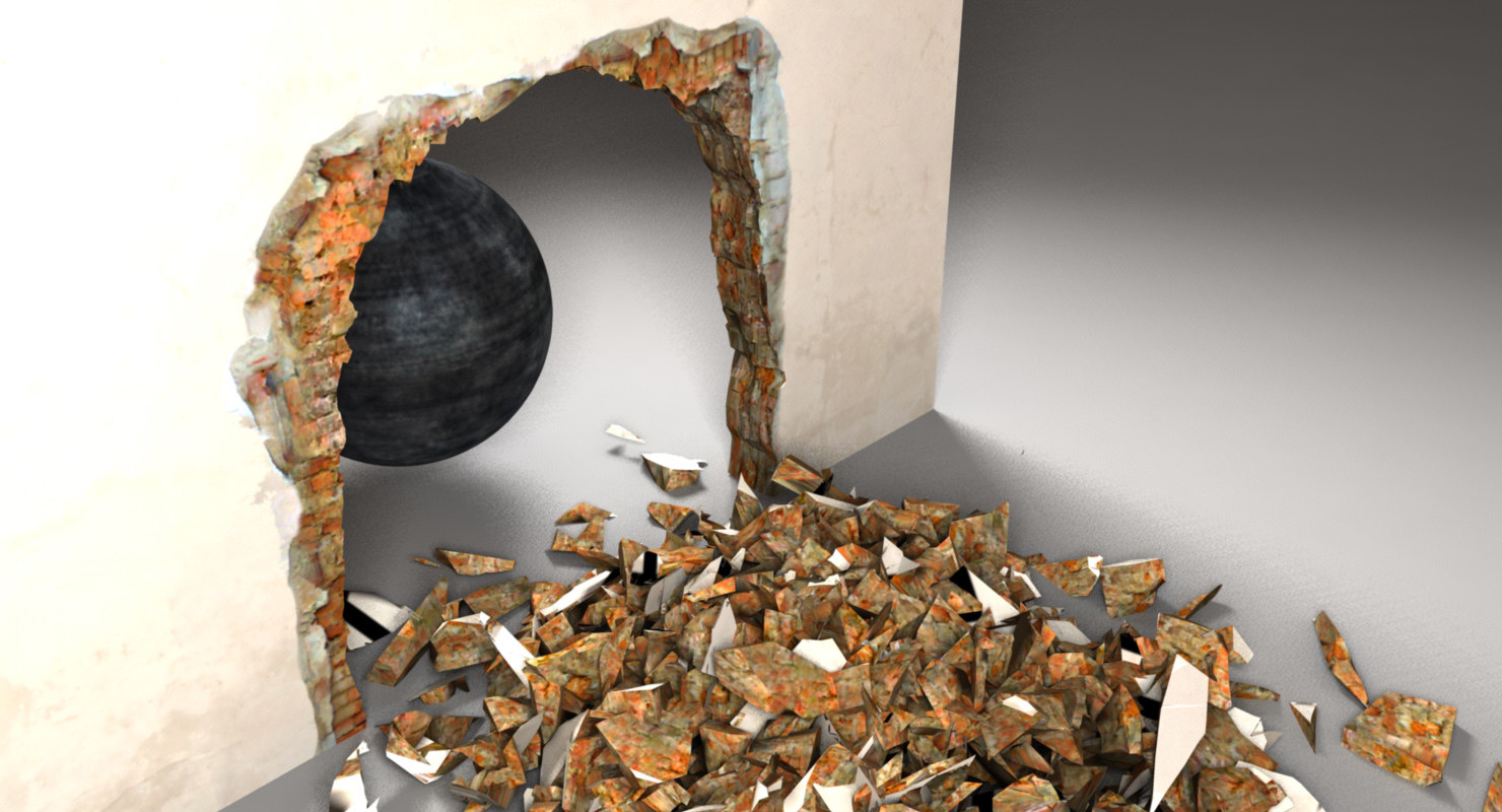 broken wall 3d max