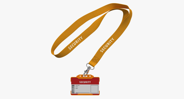 3D security lanyard id card model - TurboSquid 1255614