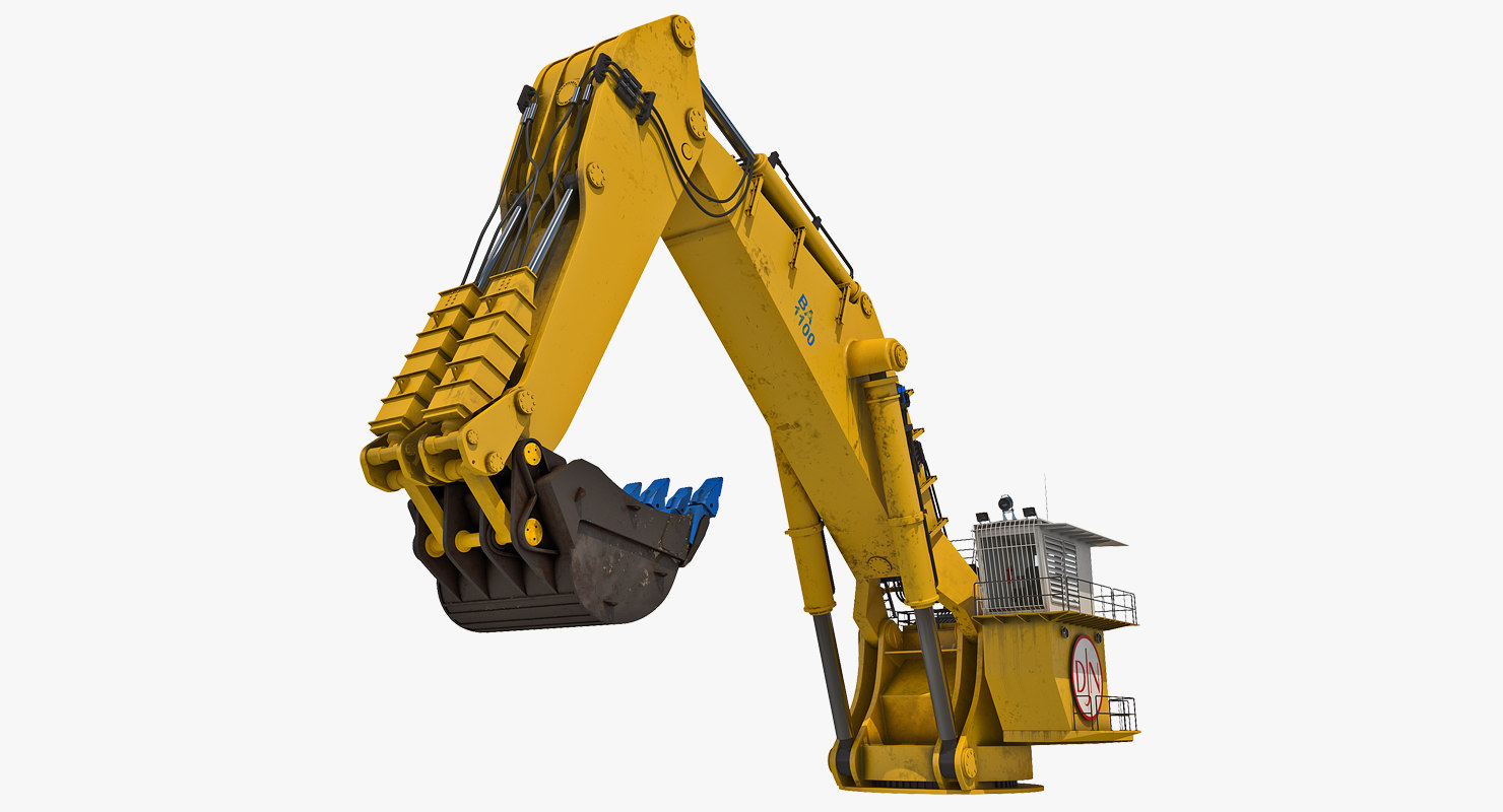 Backhoe dredger 1100 3D model - TurboSquid 1255243