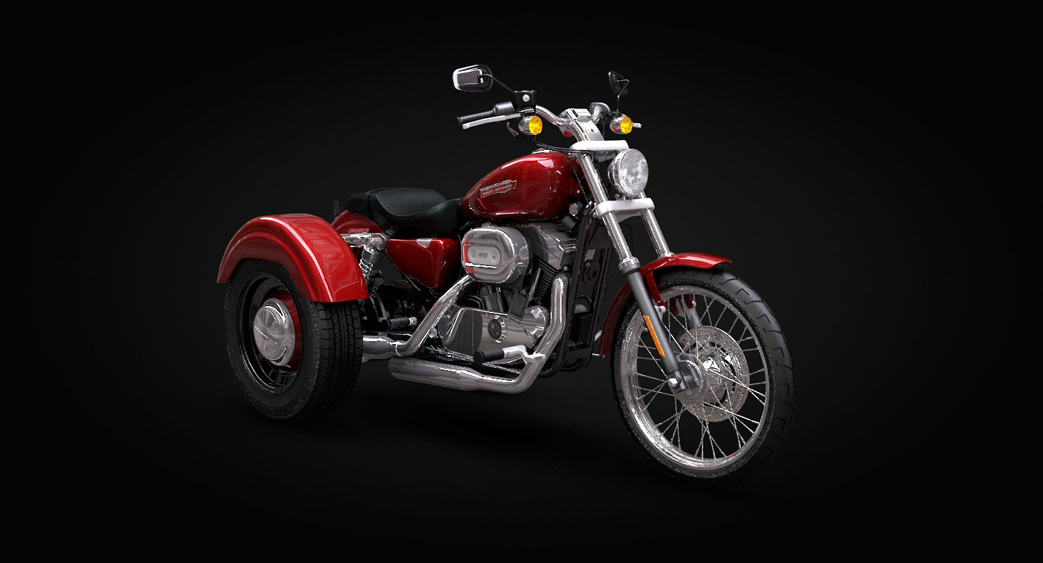 H-d sportster trike 3D model - TurboSquid 1255163