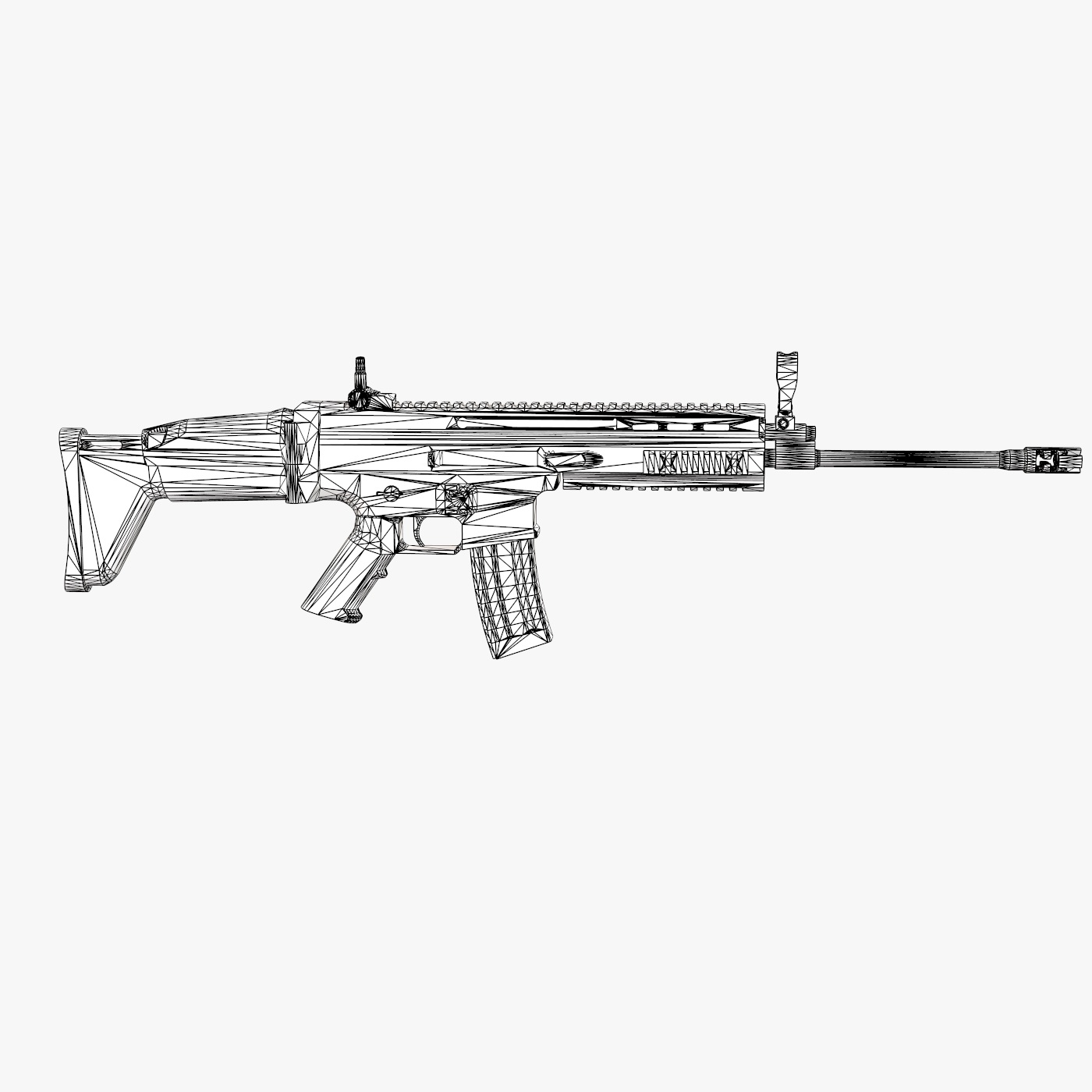 modelo 3d FN Scar L AAA Arma de juego - TurboSquid 1255201