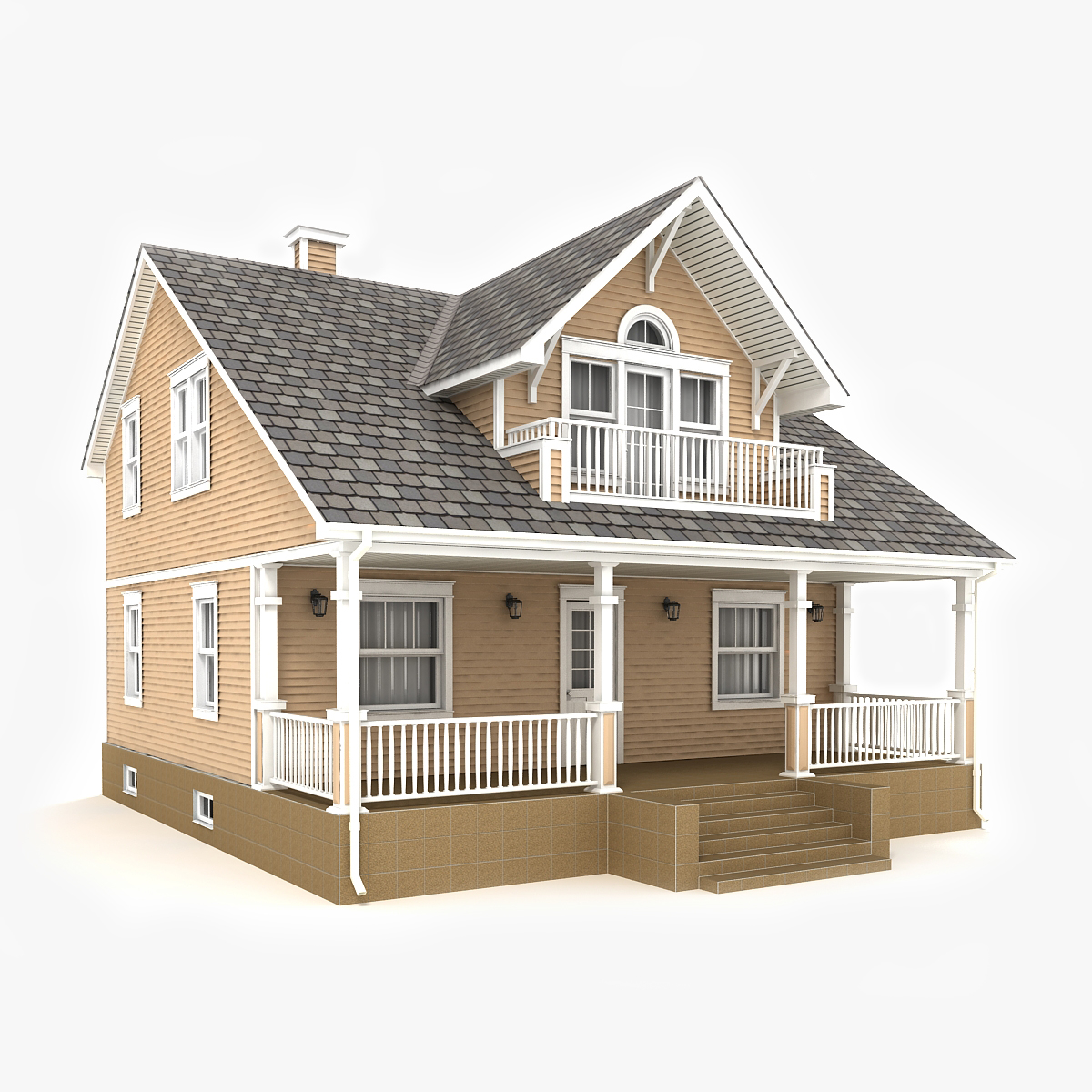 3D model two-story cottage 47 - TurboSquid 1255253