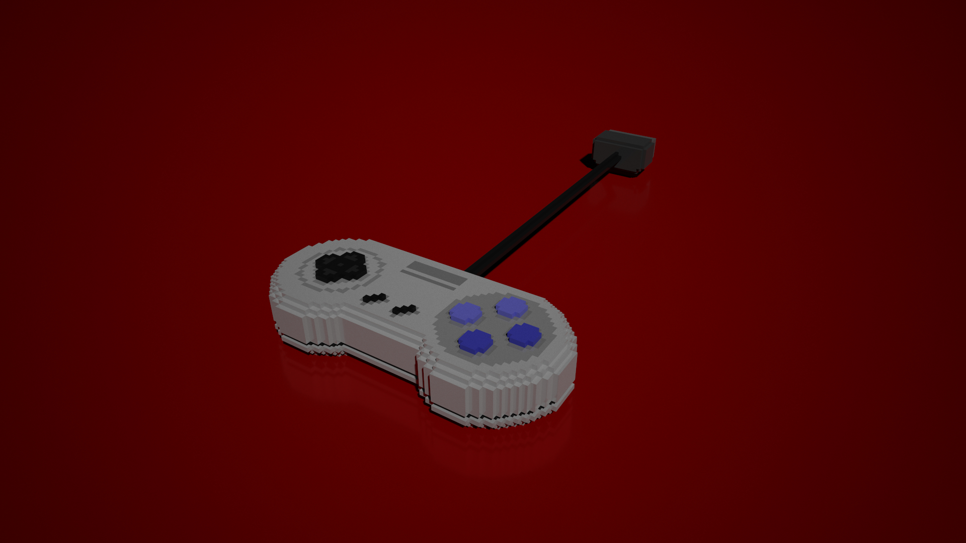 8-bit snes controller 3D model - TurboSquid 1255310