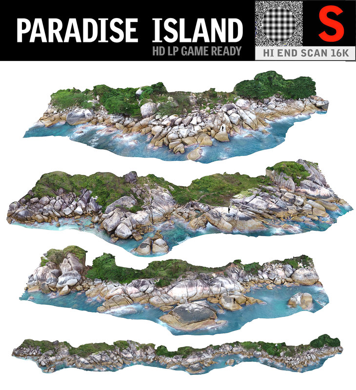 3D paradise island pack 3 - TurboSquid 1255434