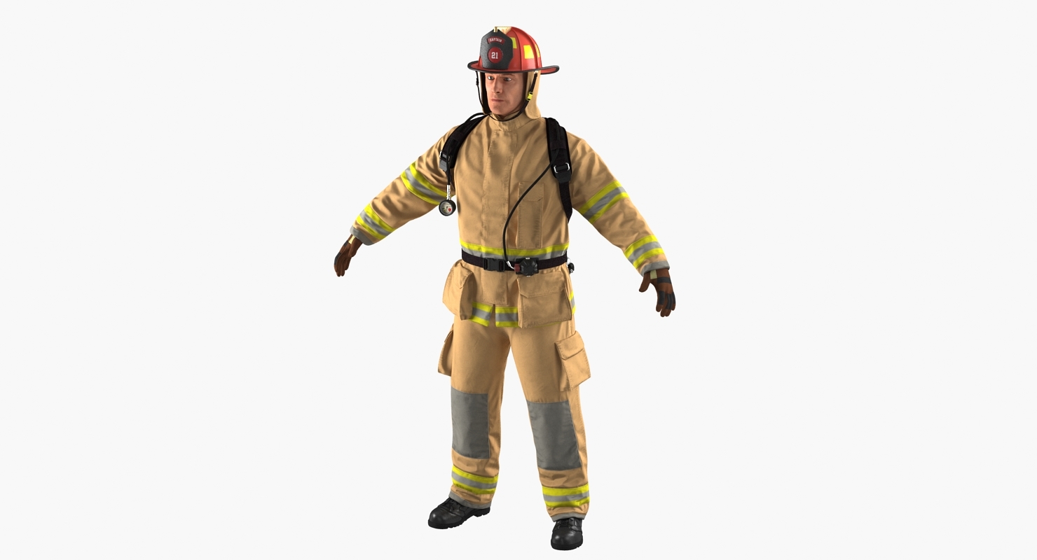 Firefighters aluminized 3D model - TurboSquid 1256235