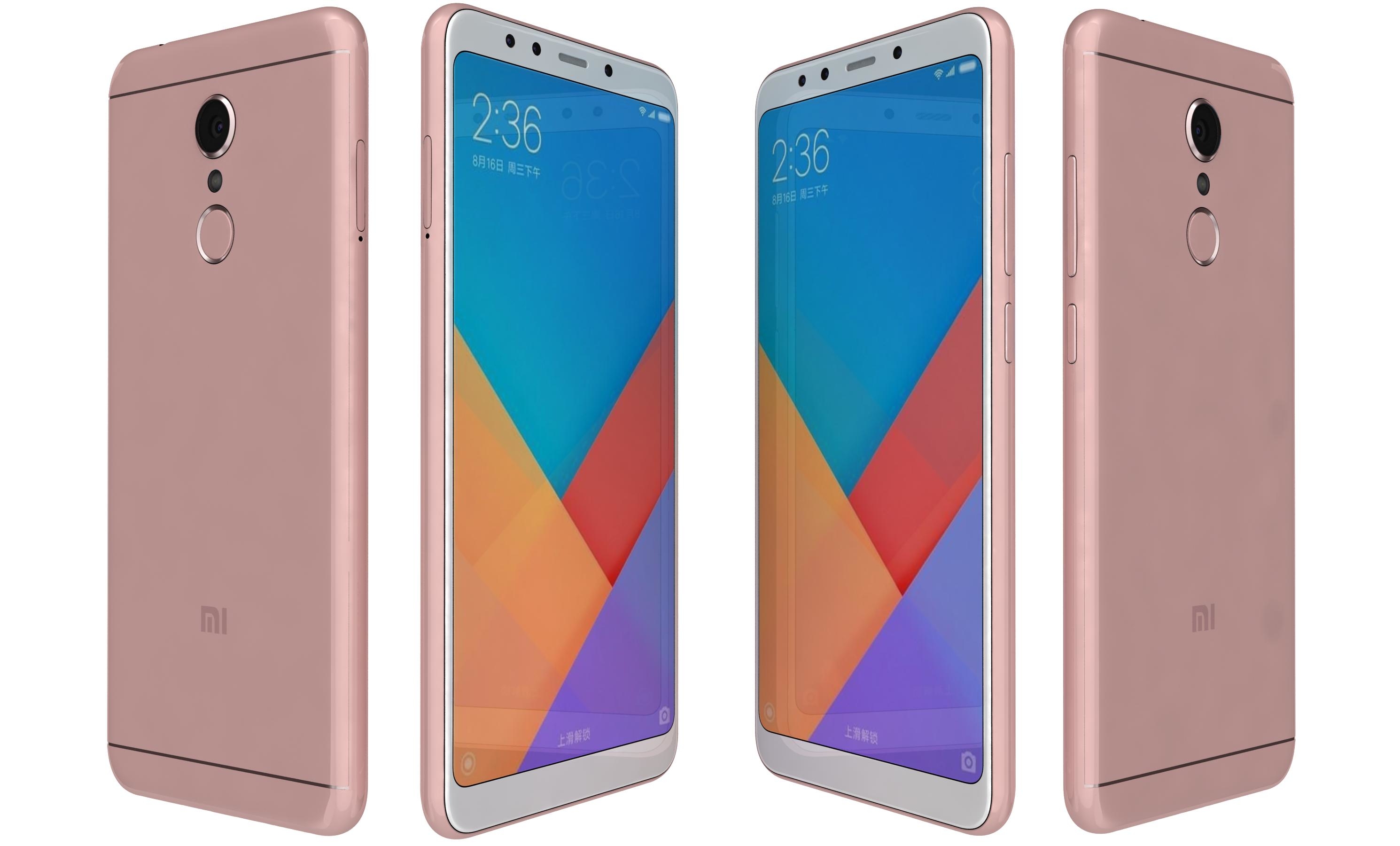 modelo 3d Xiaomi Redmi 5 Rose Gold - TurboSquid 1256210