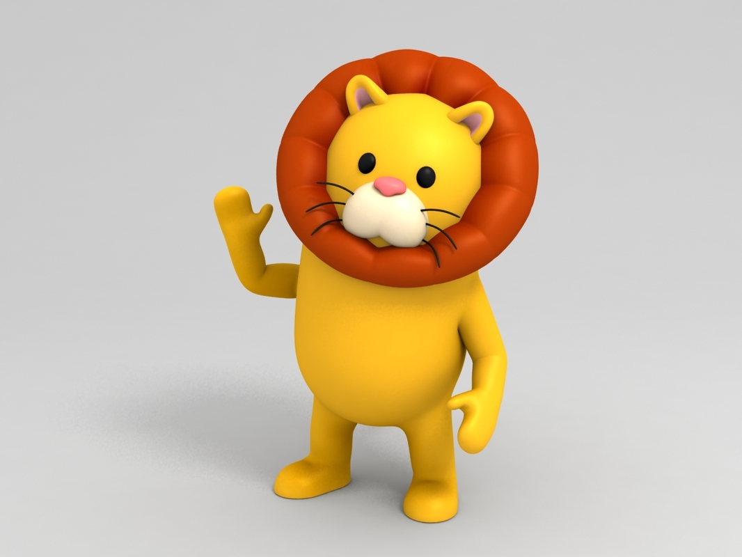 Lion character cartoon 3D model - TurboSquid 1256476