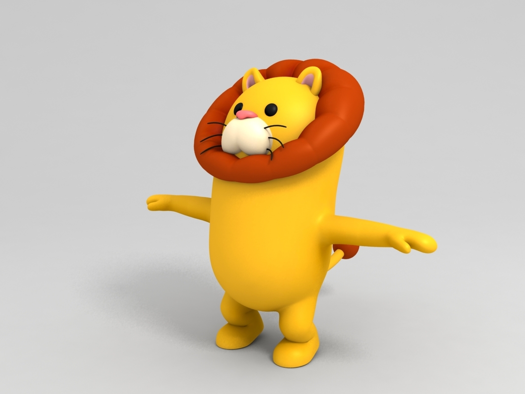 Lion character cartoon 3D model - TurboSquid 1256476