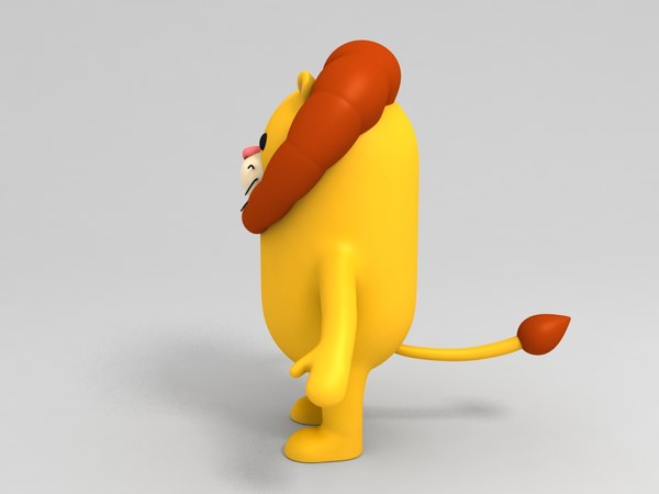 Lion character cartoon 3D model - TurboSquid 1256476