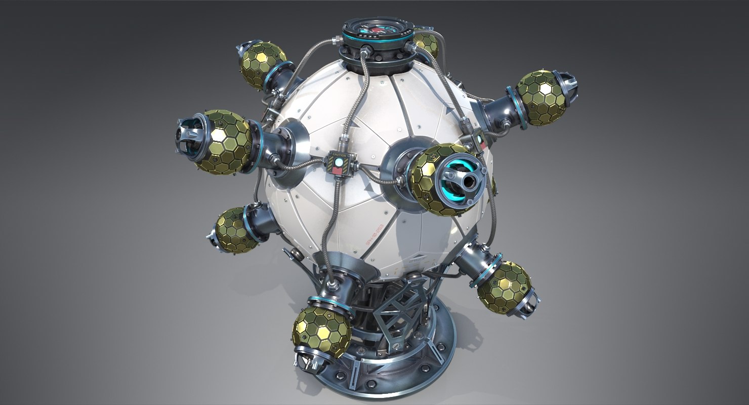 Sci-fi nuclear reactor 3D model - TurboSquid 1256628