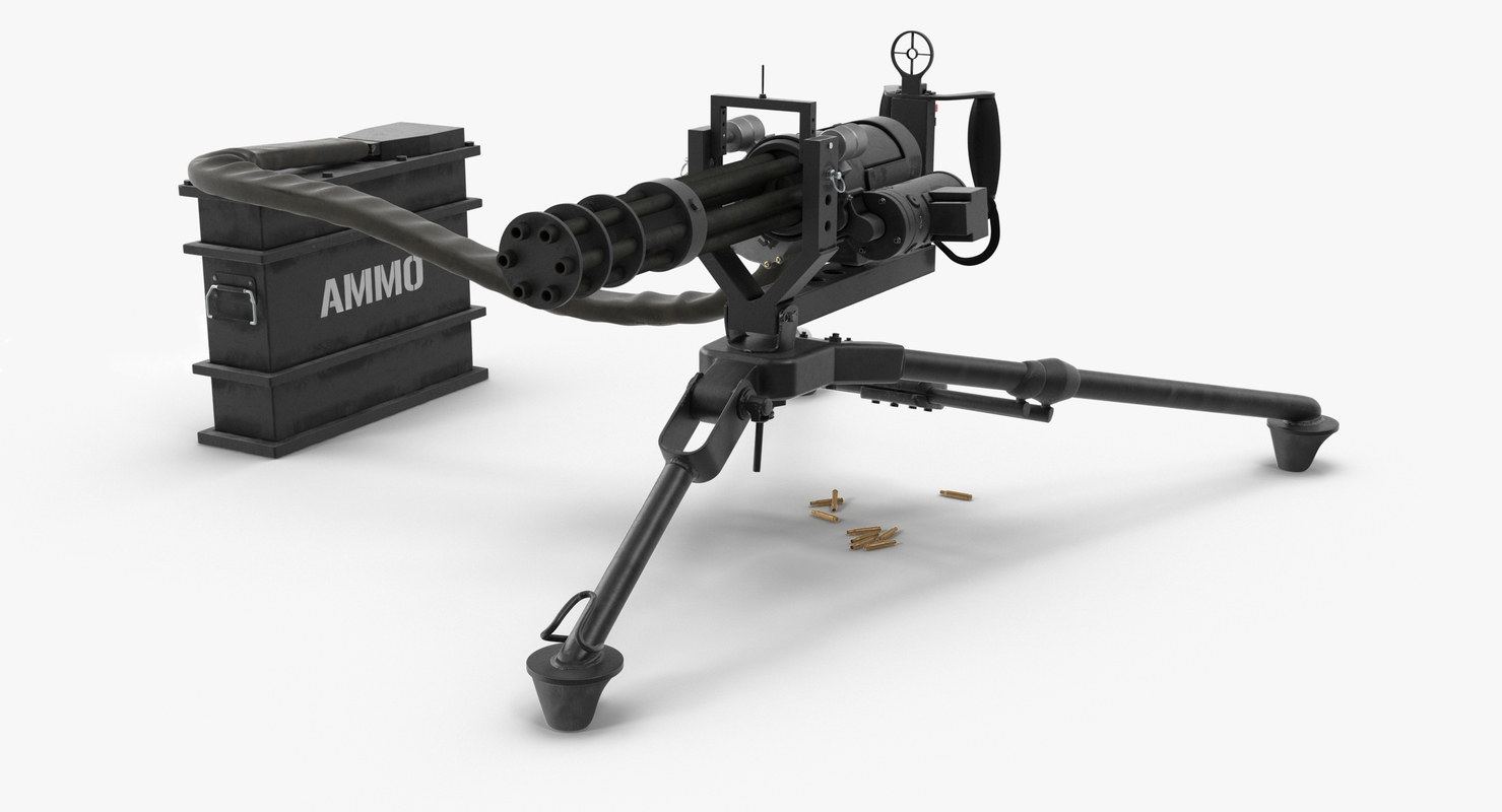 3D m134 minigun tripod mounted - TurboSquid 1256666