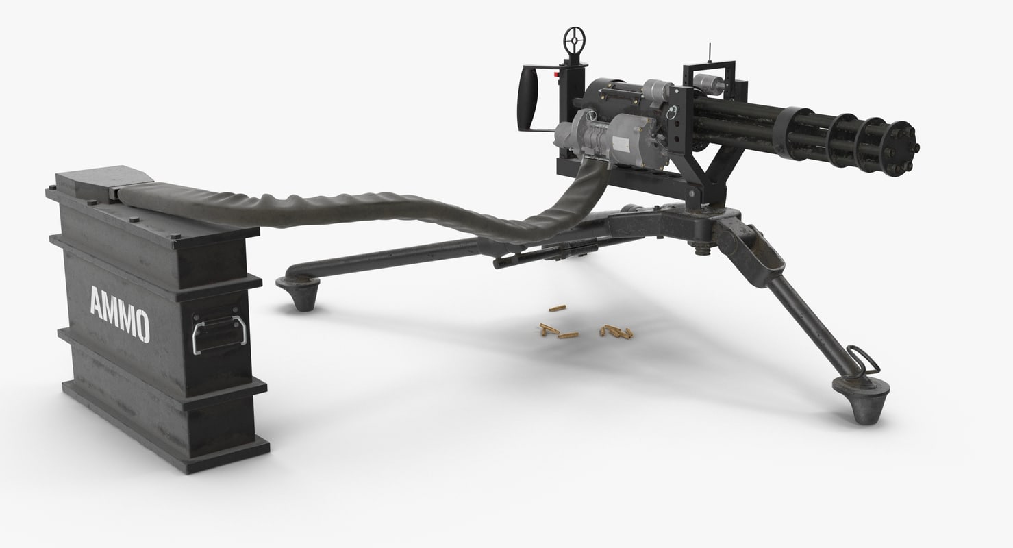 3D m134 minigun tripod mounted - TurboSquid 1256670