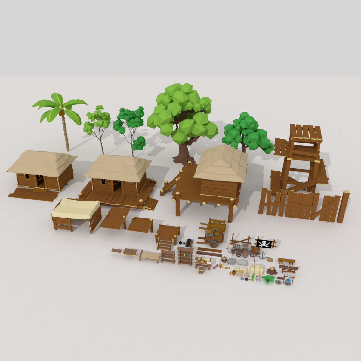 Pirate village pack 3D model - TurboSquid 1256804
