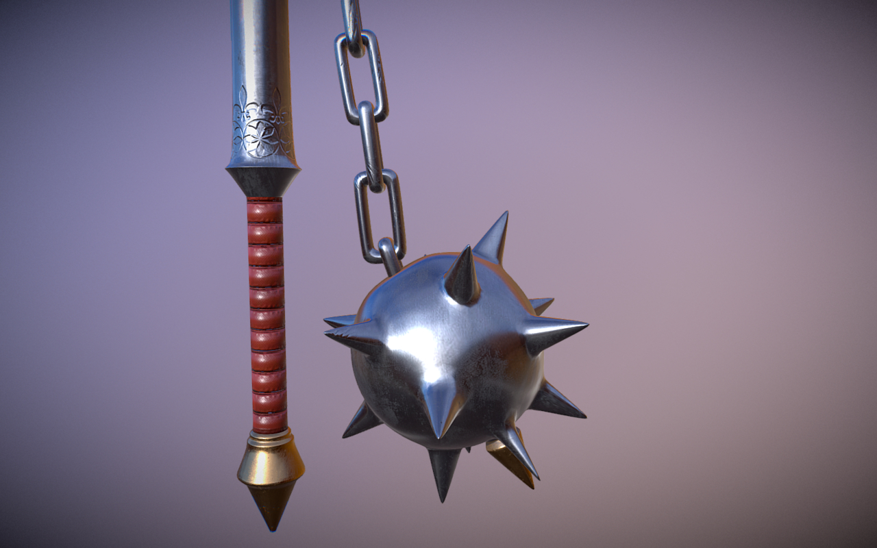3D medieval morningstar - TurboSquid 1256877