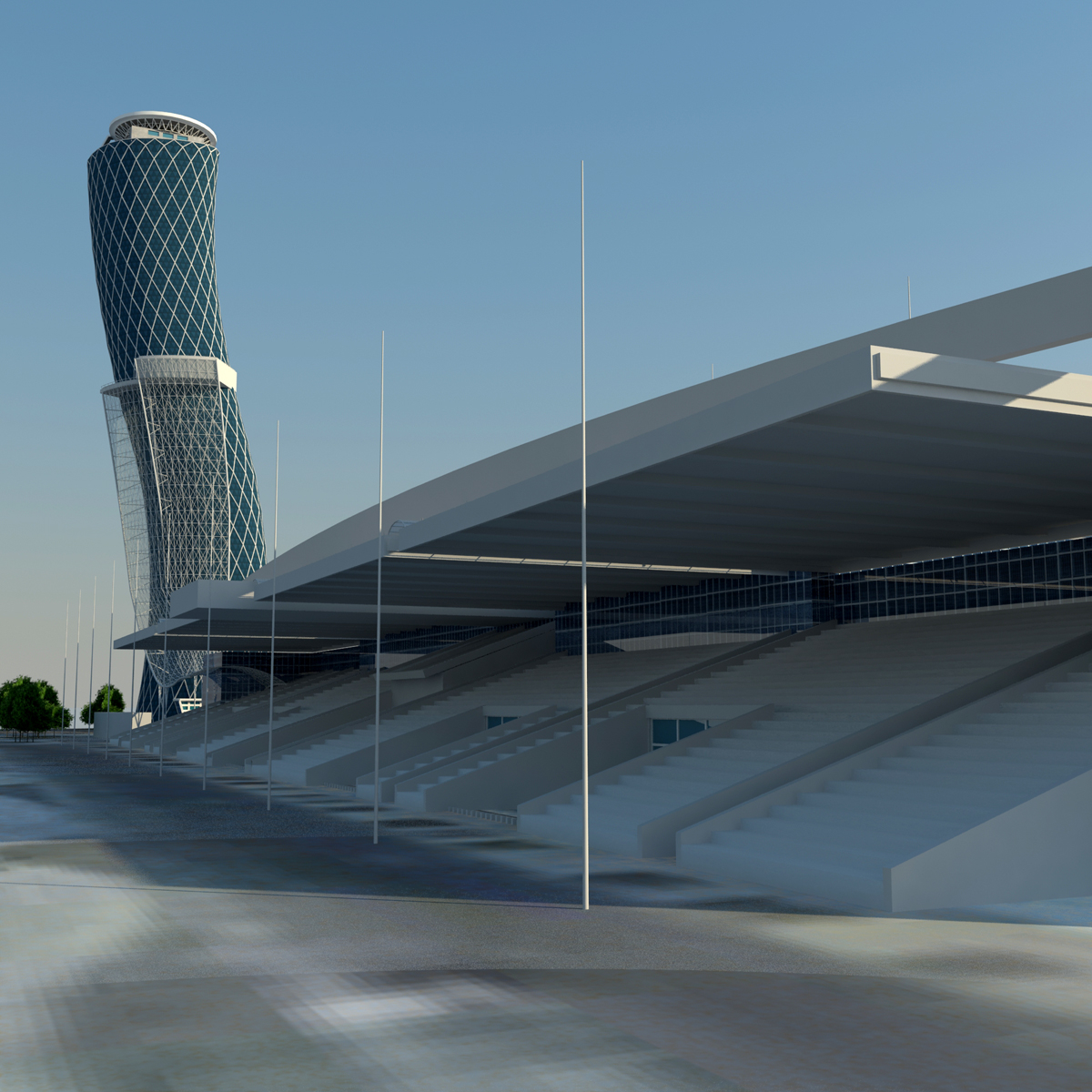 Capital gate buildings model - TurboSquid 1257424