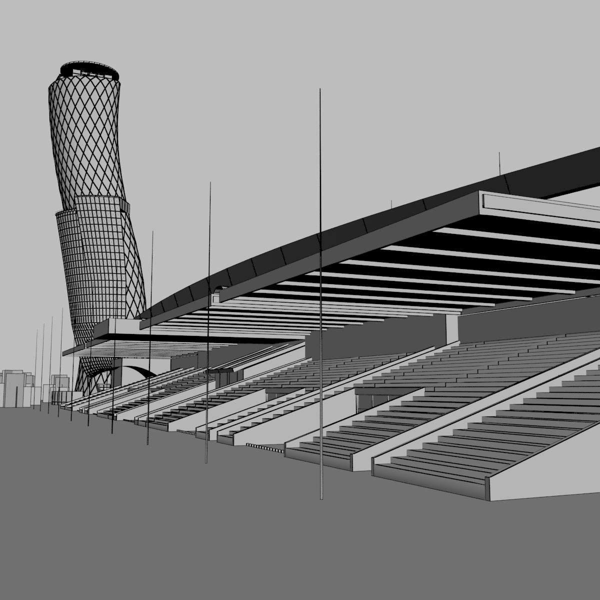 Capital gate buildings model - TurboSquid 1257424
