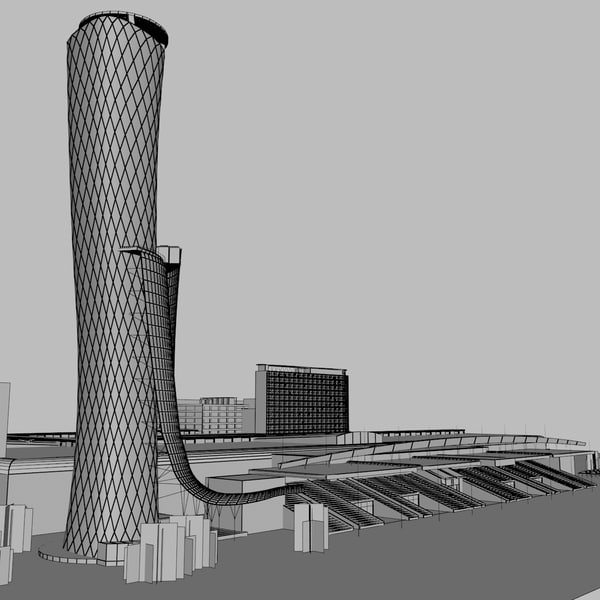 Capital gate buildings model - TurboSquid 1257424