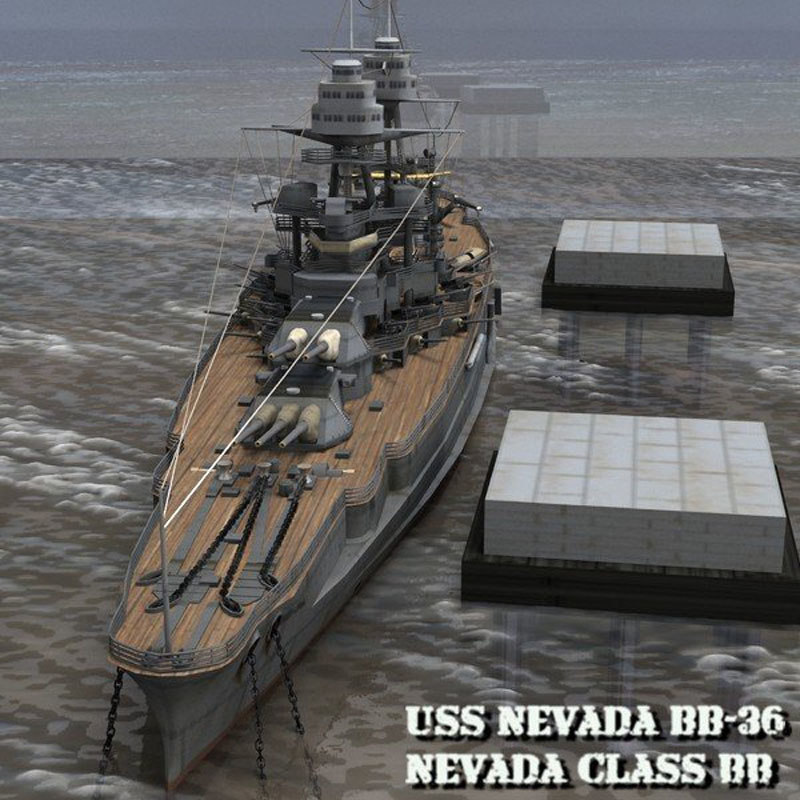 3D nevada bb-36 poser model - TurboSquid 1257630