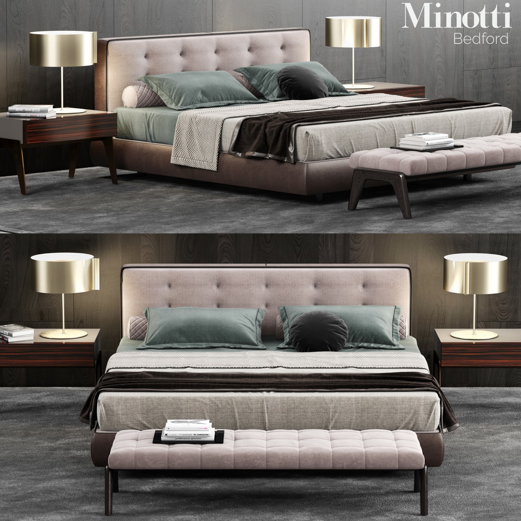 3D minotti bedford bed - TurboSquid 1257755