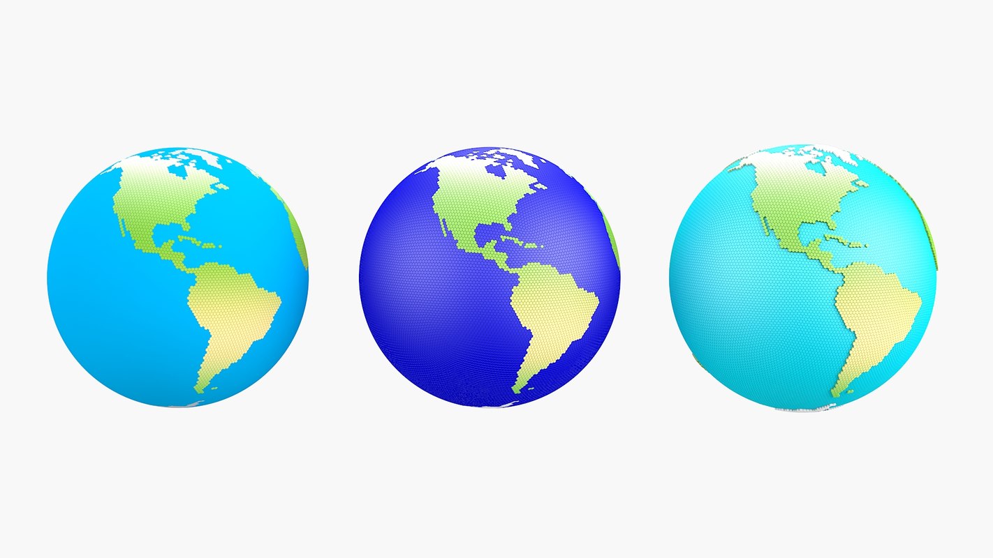 Earth hexagons 3D model - TurboSquid 1257984
