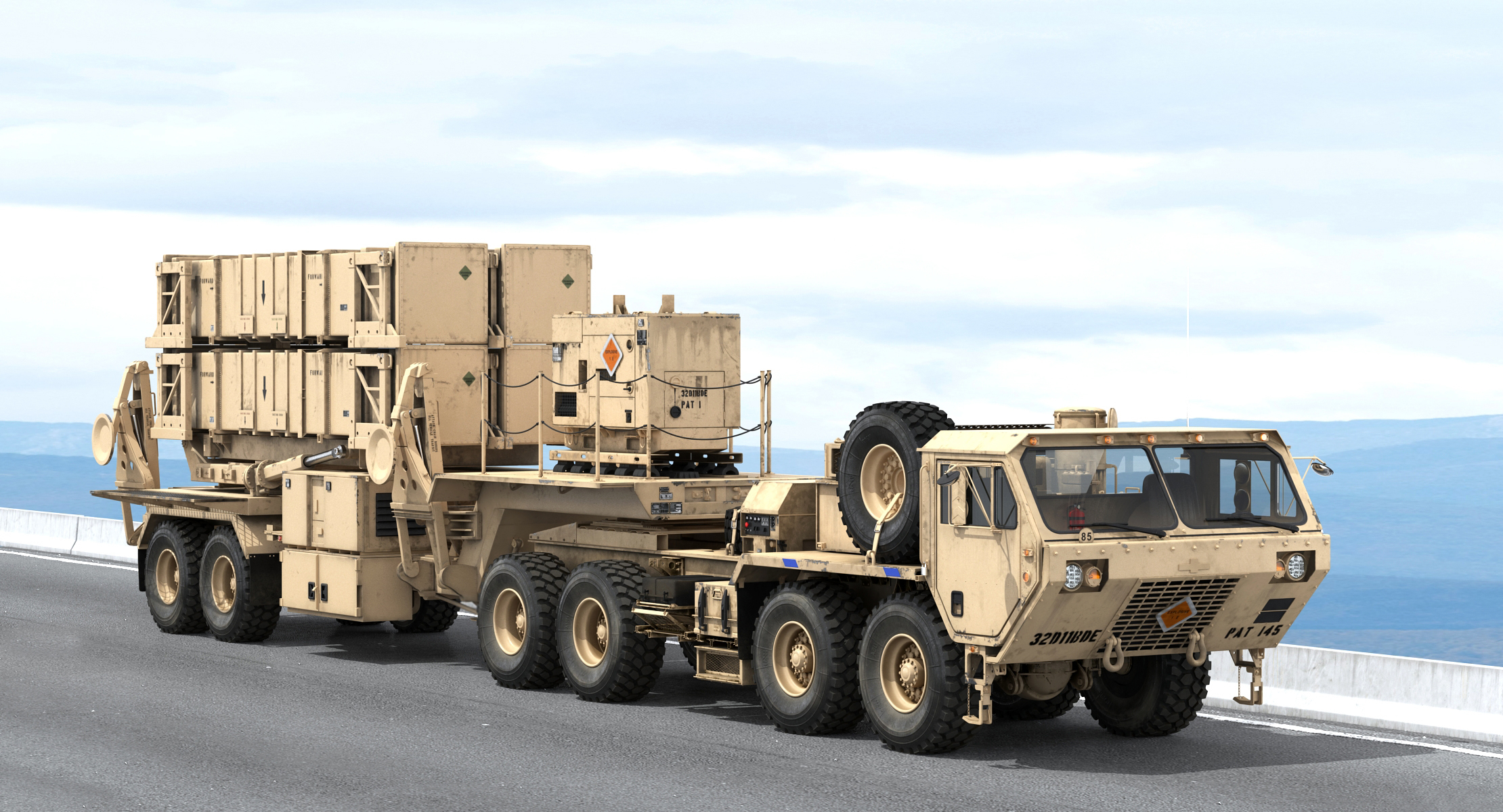 modelo 3d MIM-104 Patriot superficie a aire misil SAM arena aparejado ...