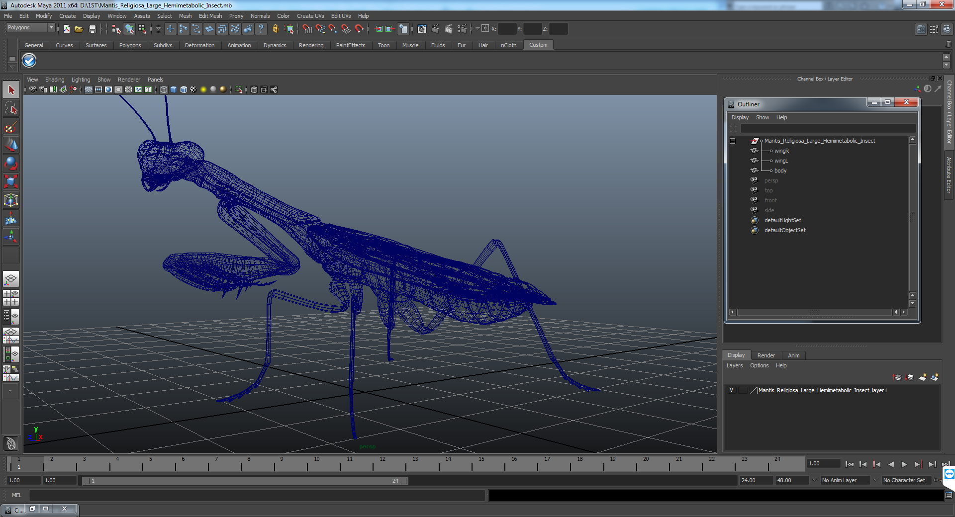 3D model mantis religiosa large hemimetabolic - TurboSquid 1258131