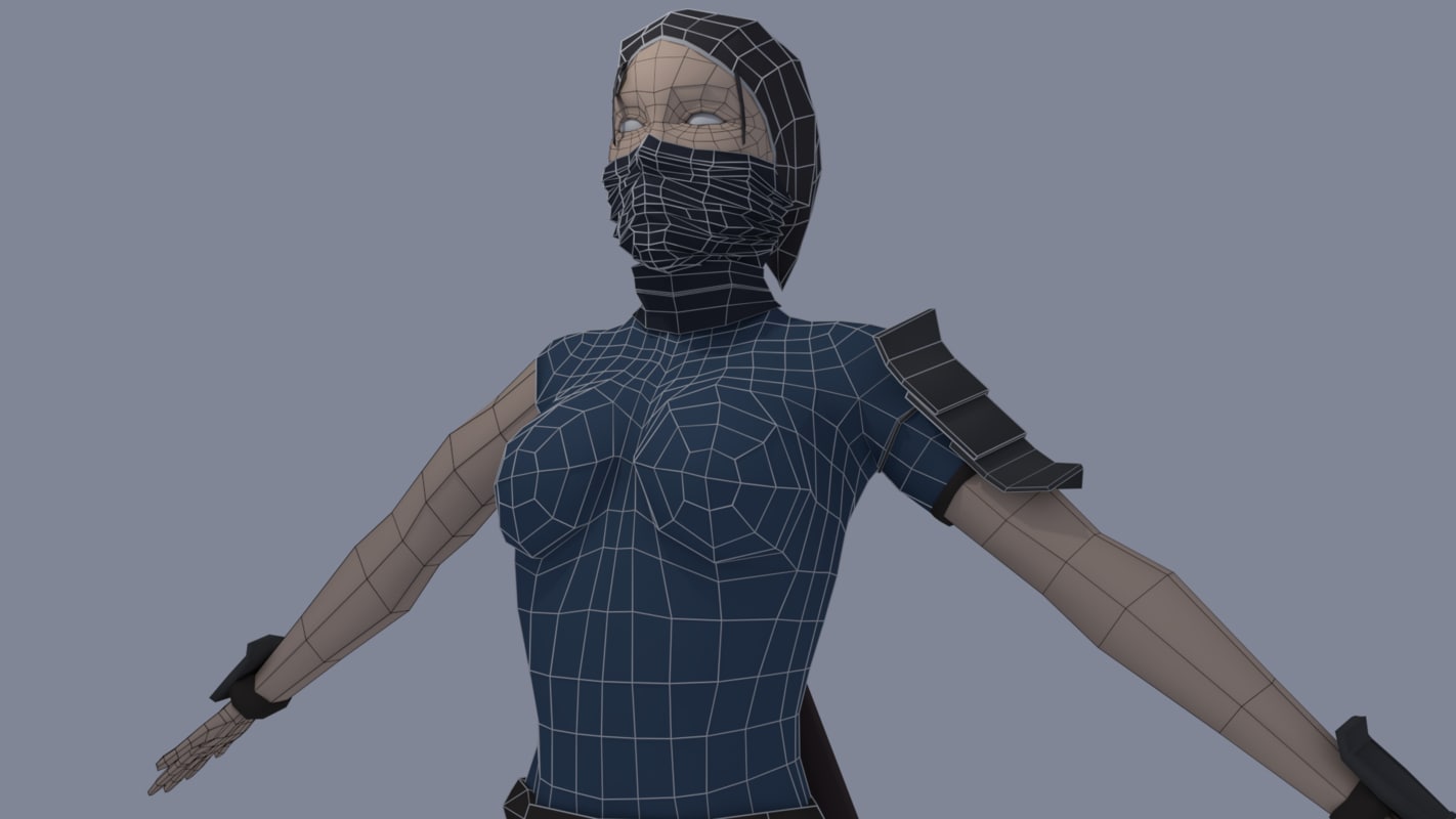 3D female assassin character model - TurboSquid 1258026
