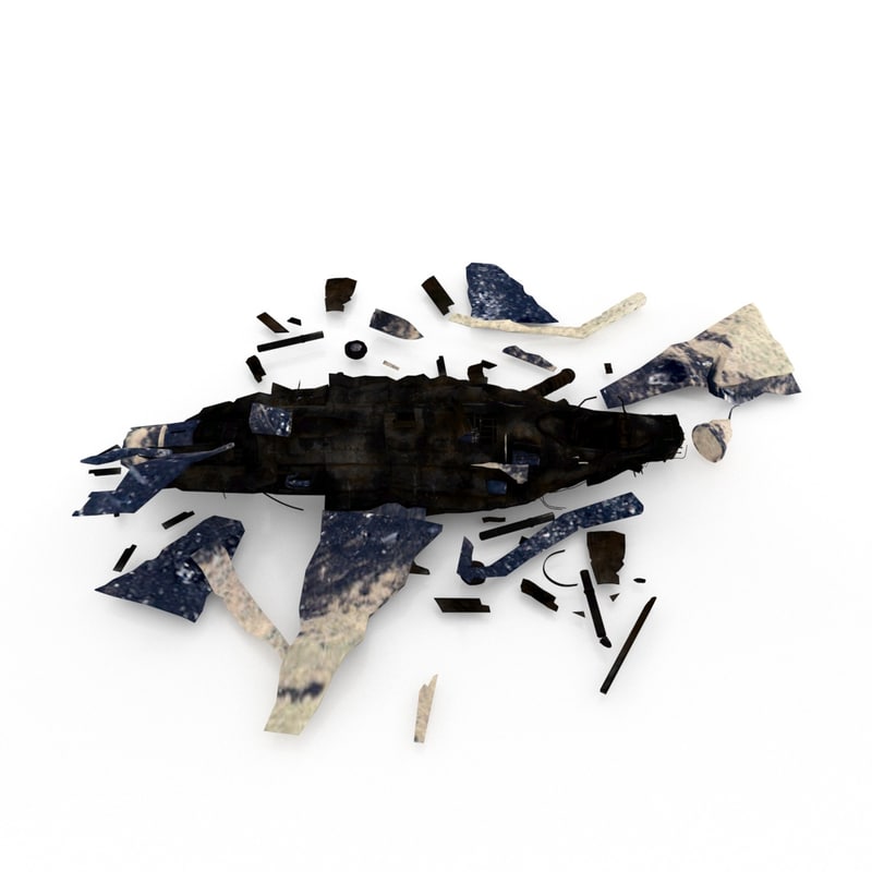 3D model crashed aircraft - TurboSquid 1258410