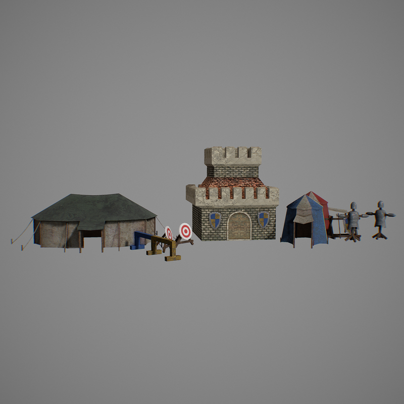 3D medieval barracks buildings - TurboSquid 1258805