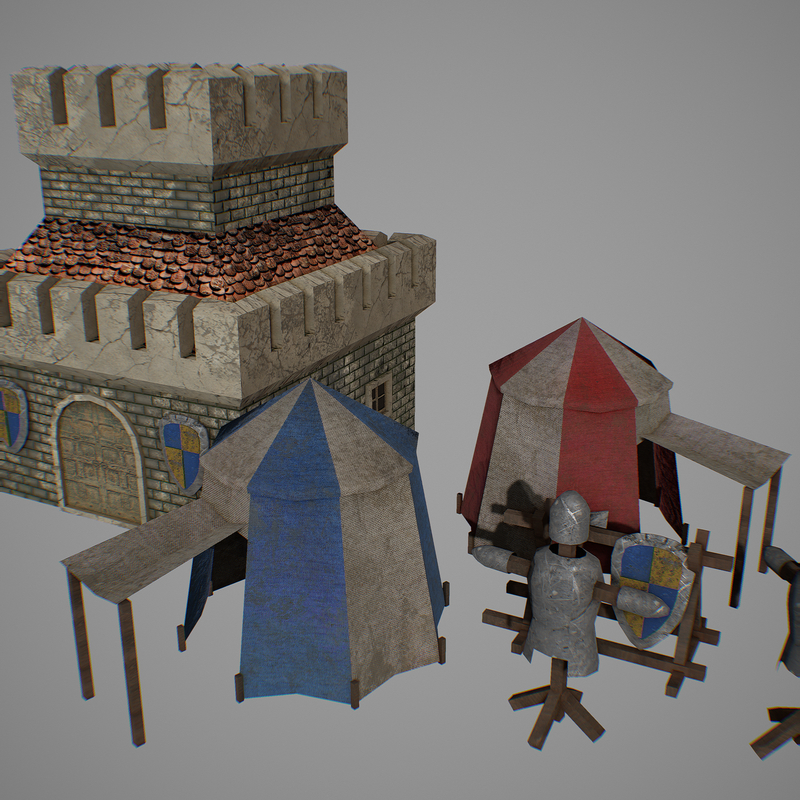 3D medieval barracks buildings - TurboSquid 1258805