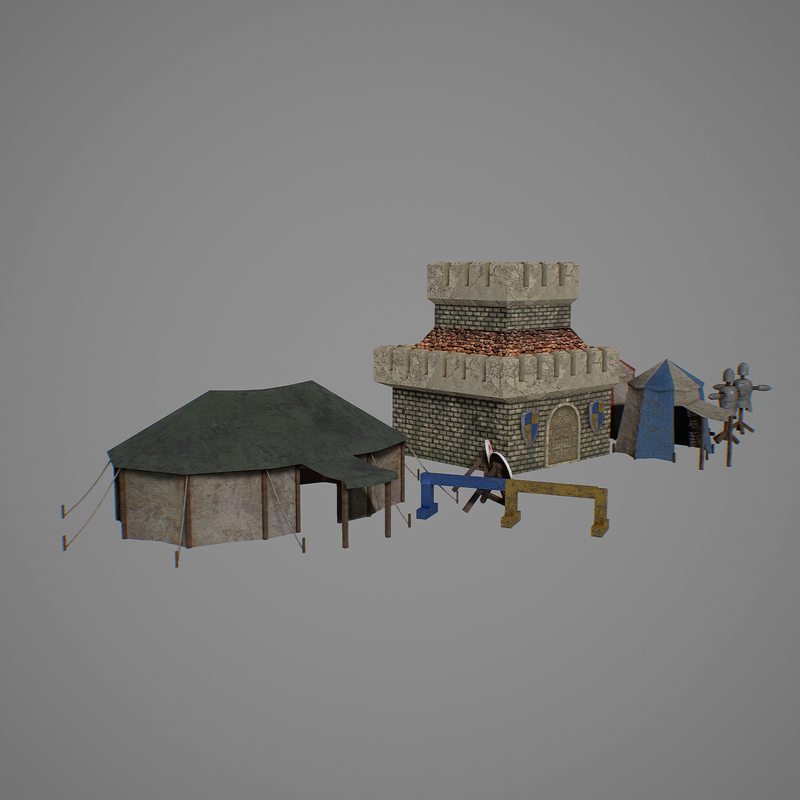 3D medieval barracks buildings - TurboSquid 1258805