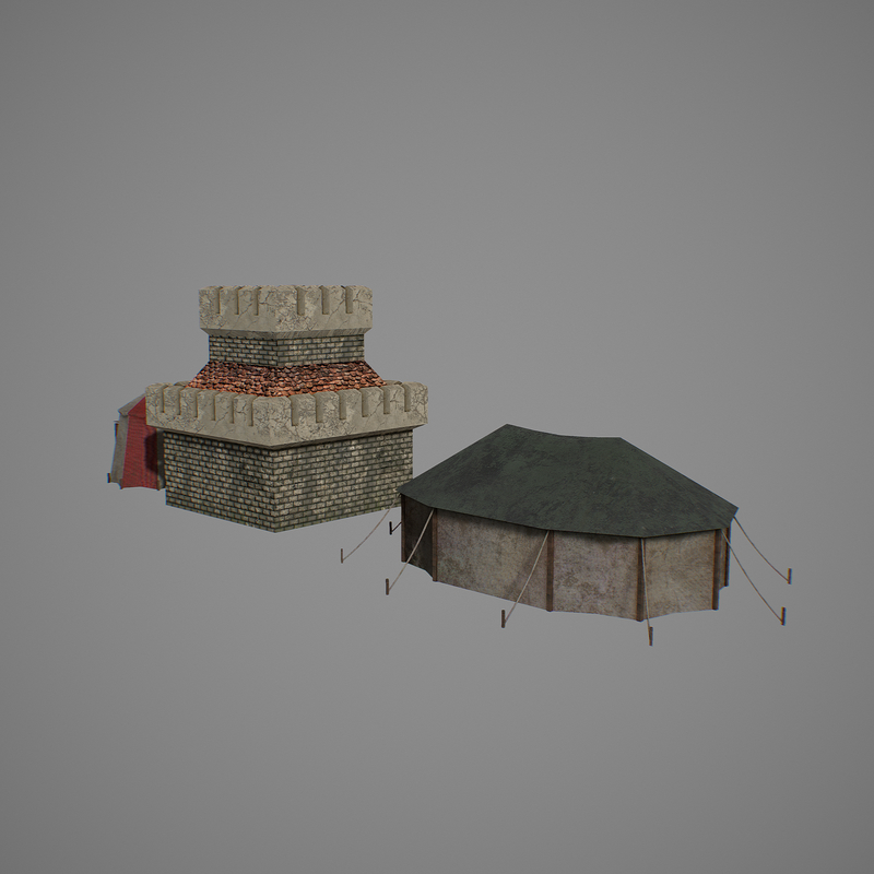 3D medieval barracks buildings - TurboSquid 1258805